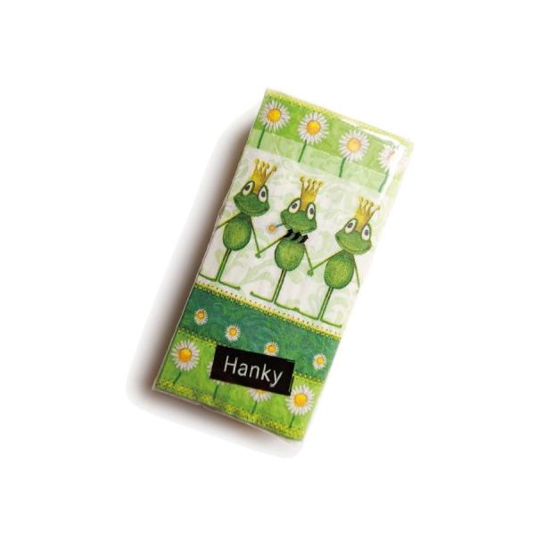 【発売日：2021年05月31日】ペーパーハンカチ カエルとデイジー Pep! on Paper 100%パルプ22X21cm 10枚入りパッケージ：11X5.5cmPaper+Design社ドイツ製