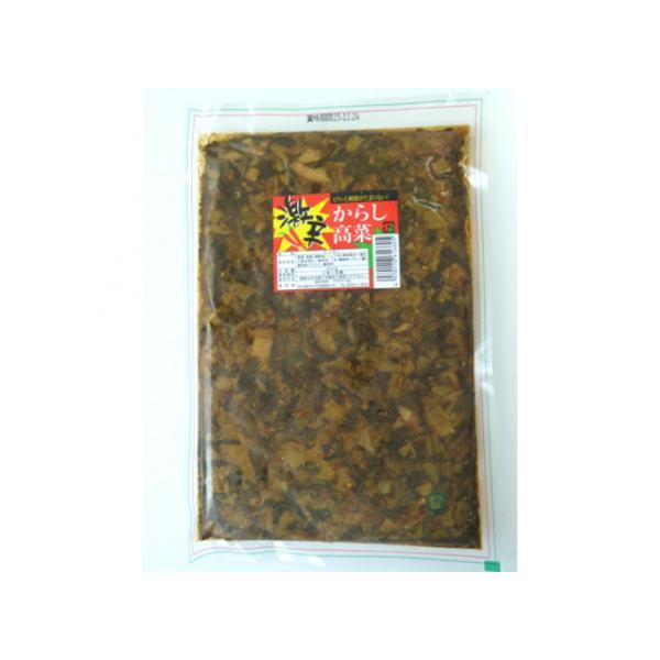 辛いもの好きにもってこいの逸品です。通常の高菜漬の味に辛さがひときわ!　激辛のくせになるおいしさです。ウコン塩で漬け込んだ高菜を胡麻の風味で香り高く油炒めにして、唐辛子をたっぷりと入れた刺激的な味わいです。そのままご飯にはもちろん、具材とし...