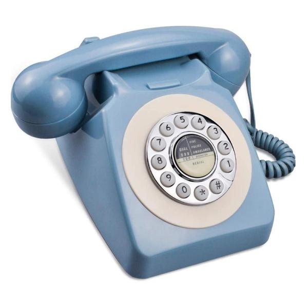 ダイヤル式デザイン 電話 プッシュフォン レトロ クラシック IRISVO Rotary Design Retro Landline Phone for Home,Old Fashioned Corded Telephone with Cl...