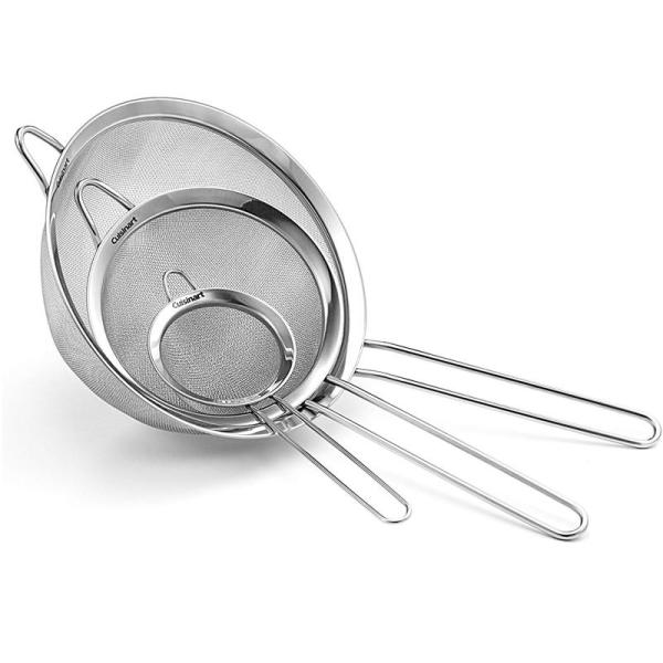ステンレスザル ストレーナー 3サイズ セット クイジナート Cuisinart CTG-00-3MS Set of 3 Fine Mesh Stainless Steel Strainers