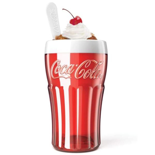 ゾク コカ・コーラ フロート スラッシュメーカー スムージー ミルクセーキ BPAフリー レトロ Zoku Coca-Cola Float &amp; Slushy Maker, Retro Make and Serve Cup with ...