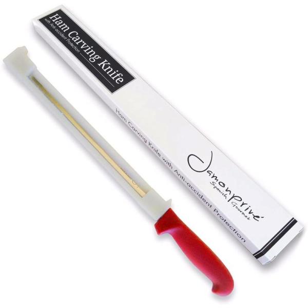 ハム用 ナイフ 包丁 ステンレス 30cm スペイン製 イベリコハム プロシュート Jamonprive Ham Carving Knife with Anti-accident Protection 12-Inch - Flexible ...