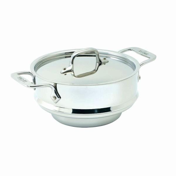 オールクラッド ステンレス製 蓋付スチーマー インサート All-Clad Stainless All-Purpose Steamer with Lid 59915