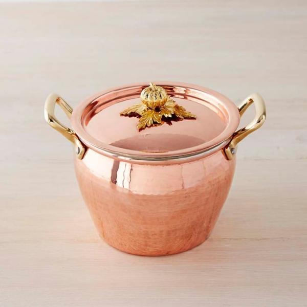 ルフォーニ 銅製 鍋 ストックポット パンプキン Ruffoni Pumpkin Copper Stock Pot, 3 1/2-Qt.