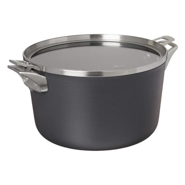 両手鍋 11L ストックポット フタ付 カルファロン プレミア ハードアルマイト スペースセーブ Calphalon Premier Space-Saving Hard-Anodized Nonstick Cookware, 12-Quar...