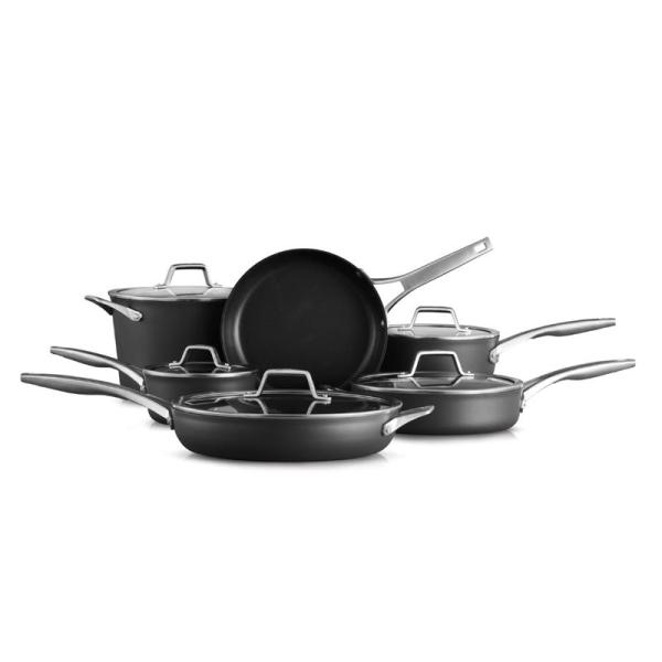 フライパン 片手鍋 両手鍋 11点セット カルファロン プレミア ハードアルマイト Calphalon Premier Hard-Anodized Nonstick 11-Piece Set
