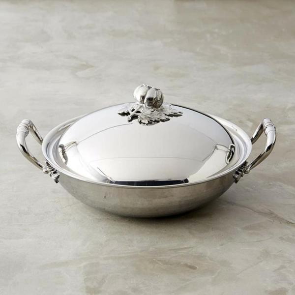 ウイリアムズ・ソノマ 限定 イタリア ルフォーニ ステンレス ボウルパン 両手鍋 4.5L トマト Williams-Sonoma Ruffoni Opus Prima Hammered Stainless-Steel Wok with T...