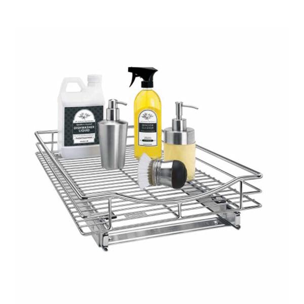 シンク下快適収納 流し下 クロムキャビネット 引き出し Lynk Professional-Inch Roll-Out Chrome Cabinet Drawer 約36×53×10cm