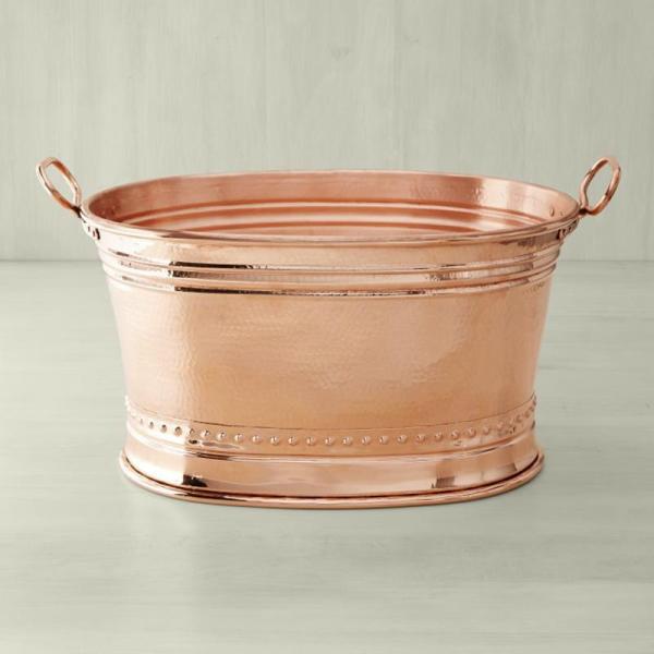 ウイリアムズ・ソノマ 限定 イタリア ルフォーニ 銅製 ワインバケット クーラー オーバル Williams-Sonoma Ruffoni Historia Hammered Copper Large Oval Wine Bucket