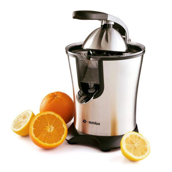 電動シトラスジューサー ステンレス Eurolux ELCJ-1600 Electric Orange Juicer Squeezer Stainless Steel 160 Watts of Power Soft Grip Handle ...