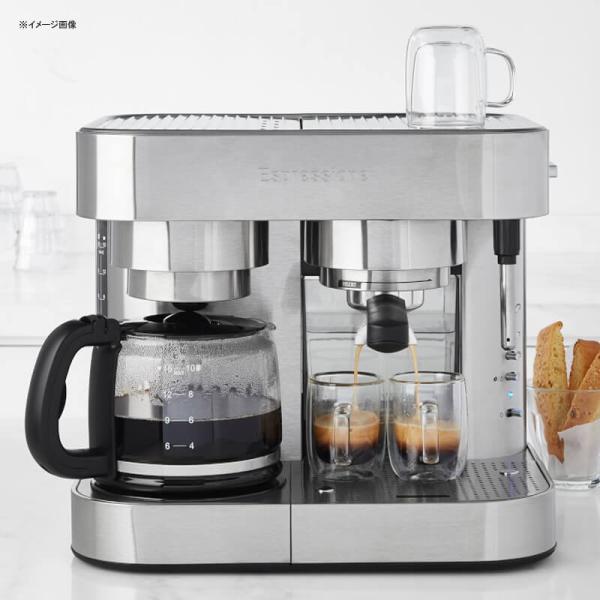 エスプレッソマシン＆コーヒーメーカー ESEポッド対応 19bar 10カップ ガラスカラフェ ステンレス Espressione EM-1040 Stainless Steel Machine Espresso and Coffee Ma...