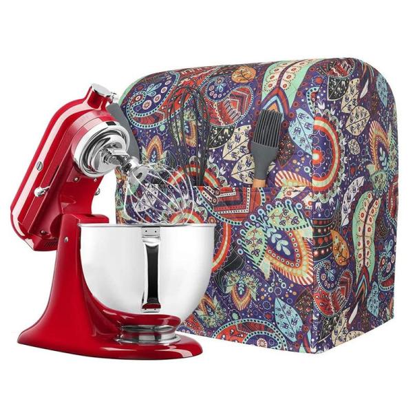 スタンドミキサーカバー キッチンエイド 5〜8クォート用 ポケット付 Kitchen Aid Mixer Cover with Pockets, Compatible 5-8 Quart Kitchen Aid Organizer Bag,...