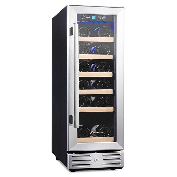 ワインセラー ビルトイン フリースタンド ガラスドア 最大18本 幅30cm Kalamera Wine refrigerator 18 Bottle Built-in and Freestanding with Stainless Ste...