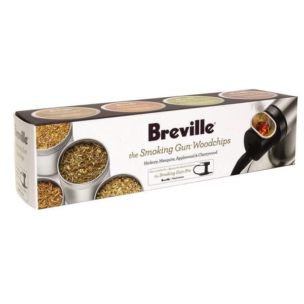 ブレビル スモーキングガン用 ウッドチップ 4種セット 燻製 Breville PolyScience The Smoking Gun Woodchips, Mesquite, Hickory, Applewood and Cherrywo...