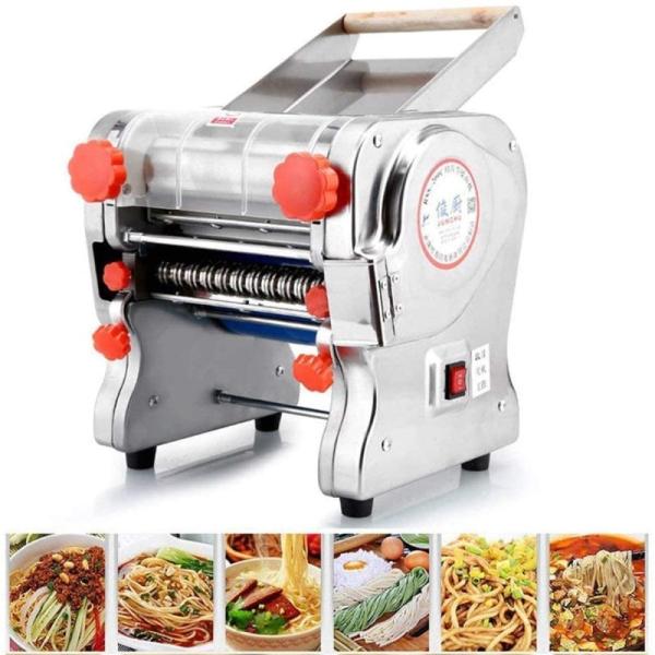 電動パスタメーカー ステンレス 2mm/6mm カッター付き ELEOPTION 110V Stainless Steel Electric Noodle Making Pasta Maker, Commercial Dough Rolle...