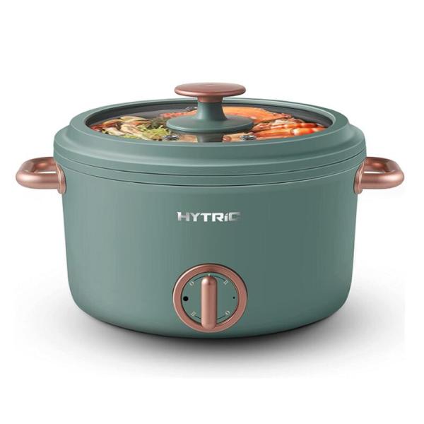 電気鍋 2.5L ポータブル 両手鍋 Hytric Electric Hot Pot, 2.5L Portable Electric Skillet with Nonstick Coating, Dual Power Control Mul...