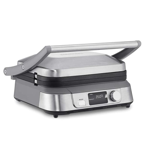 パニーニメーカー クイジナート グリル プレス デジタルタイマー 温度調節可能 リバーシブル鉄板 180度開く Cuisinart GR-5B Series Griddler Five 家電