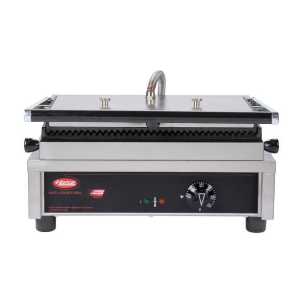 パニーニ サンドイッチ グリル プレス 業務品質 マルチコンタクト 溝あり 25×23 Hatco MCG10G Multi Contact Panini Sandwich Grill with Grooved Cast Iron Plat...