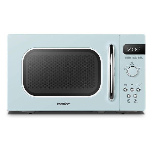 電子レンジ オートメニュー9種 レトロ COMFEE' AM720C2RA-G Retro Style Countertop Microwave Oven with 9 Auto Menus Position-Memory Turntabl...