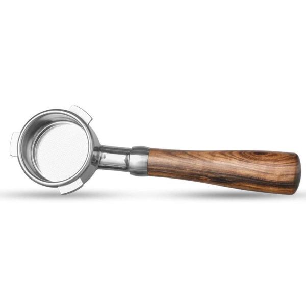 ボトムレス ポルタフィルター 54mm ウッドハンドル 木製 ブレビル適合 54mm Bottomless Portafilter, MATOW 54mm Bottomless Naked Portafilter Compatible wi...