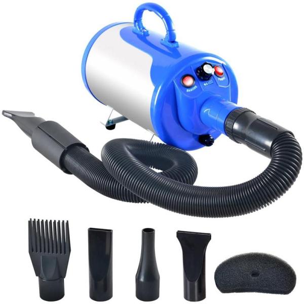 ペット用 ドライヤー ドッググルーミング 風量調整 温風可 SHELANDY 3.2HP Stepless Adjustable Speed Pet Hair Force Dryer Dog Grooming Blower with Hea...