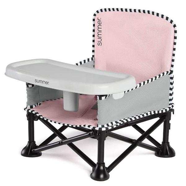 子供用 折り畳みイス Summer Pop ‘n Sit SE Booster Chair, Sweet Life Edition, Bubble Gum Color ? Booster Seat for Indoor/Outdoor Us...