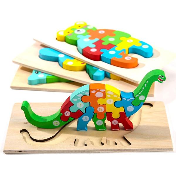 モンテソーリ 知育玩具 木のパズル 4種 セット 木製 おもちゃ Montessori Mama Wooden Toddler Puzzles for Kids Ages 2-4 4-Pack Toddler Puzzle Toddler ...