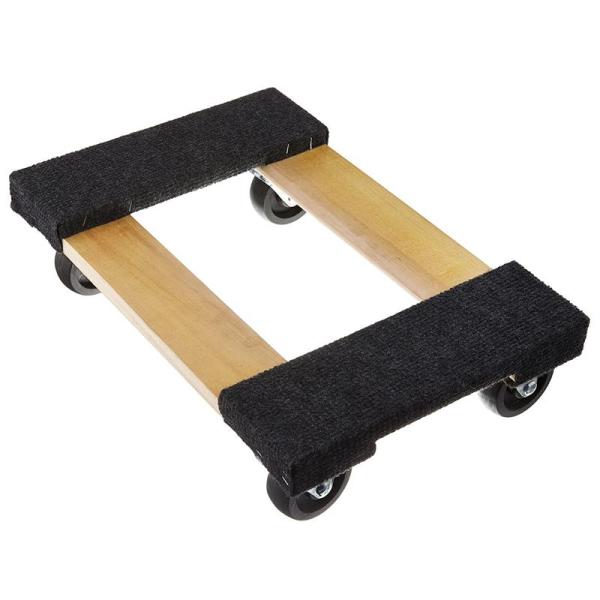 平台車 ドーリー 木製 ハンドルなし 最大450kg 50-5401 TruePower 18" X 12" Mover's Dolly, 1000lbs Furniture Appliance, 4 x 3" Rubber Swiveab...