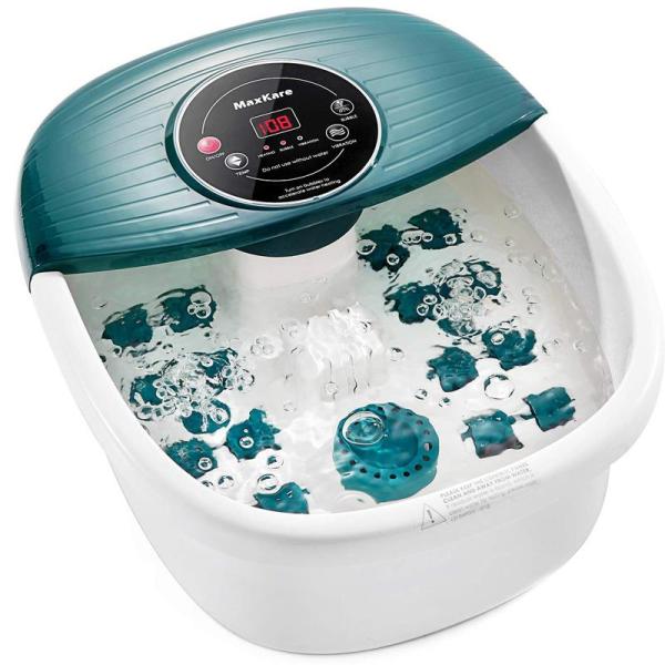 フットバス 温度調節可能 ローラー バイブレーション バブル Foot Spa/Bath Massager with Heat, Bulbbles, and Vibration, Digital Temperature Control, 1...