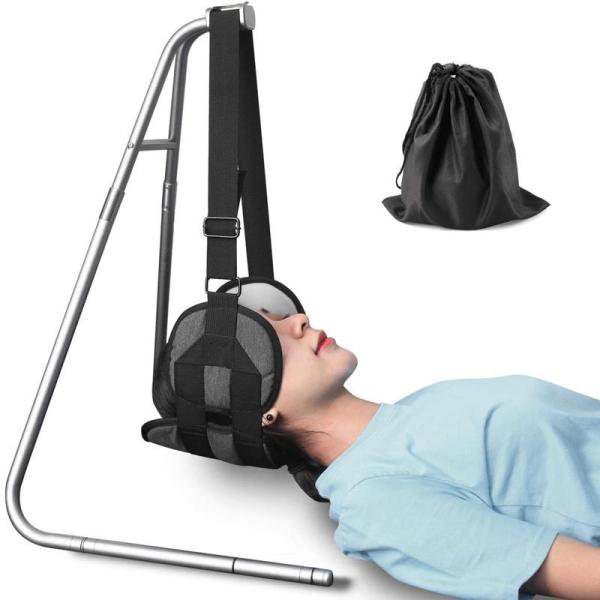 首用 ハンモック スタンド付き 頸部 肩 サポート ストレッチャー リラックス Neck Relief Hammock, Head Hammock for Neck Pain, Portable Cervical Traction w/Ha...