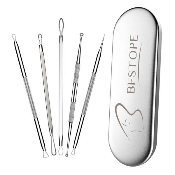 にきび ケアキット 角栓 毛穴 汚れ ステンレス スキンケア 美肌 BESTOPE Blackhead Remover Pimple Comedone Extractor Tool Best Acne Removal Kit - Treat...