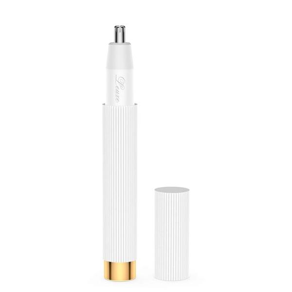 痛くない 電池式 電動鼻毛カッター シェーバー 水洗い可 旅行 Leuxe Nose and Ear Hair Trimmer, Electric Battery Operated Washable Quiet Eyebrow Clippe...