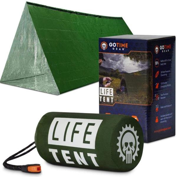 サバイバルシェルター 2人用 非常用 テント Go Time Gear Life Tent Emergency Survival Shelter 2 Person Emergency Tent Use As Survival Tent, E...