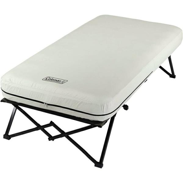 折りたたみ エアマットレス キャンプコット サイドテーブル 電池式空気入れ付 コールマン Coleman Camping Cot, Air Mattress, and Pump Combo | Folding Camp Cot and Ai...