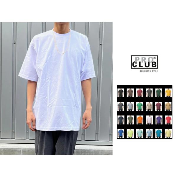 こちらはアメリカのブランドのプロクラブ/PRO CLUBの6.5オンスのTシャツです。6.5〜7オンスほどある、元祖ヘビーウェイトTシャツです。厚さだけでなく、首元のリブの強さやケミカルな色味のWhiteも特徴的でロスアンゼルスあたりのロー...