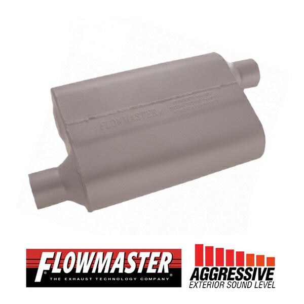 メーカー：FLOW MASTER品名：フローマスター 40 マフラー管理番号：n336品番：#42443内容：タイコ本体仕様：2.25インチ IN(約57mm)/ 2.25インチ OUT(約57mm)タイコ長:約33cmタイコ幅:約24.8...