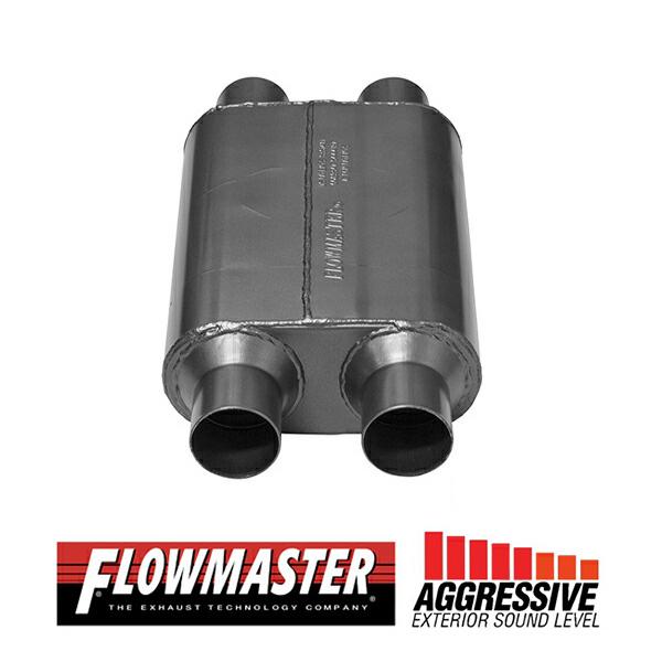 メーカー：FLOW MASTER品名：フローマスター 40 マフラー管理番号：n348品番：#425404内容：タイコ本体仕様：2.5インチ IN(約64mm)/ 2.5インチ OUT(約64mm)タイコ長:約33cmタイコ幅:約24cm厚...