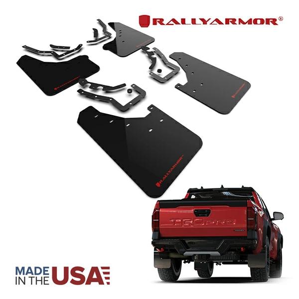 メーカー：Rally Armor品名：マッドフラップ管理番号：s10477品番：MF114-UR-BLK-RD内容：1台分 4枚セットステイ等付属仕様：ロゴ：Rally Armor(レッド)素材：ポリウレタン製説明：Rally Armor製...