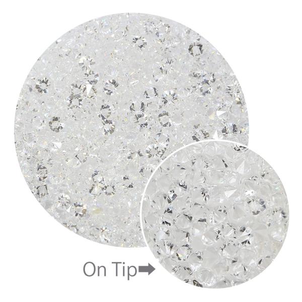 １粒約１ｍｍの円錐状ｍｐクリスタルは１本つけるだけでも一段と豪華なネイルに仕上げます。使用例：ベースまたはカラージェルの塗布後、粘度の高い、ｉｂｄビルダージェル、またはジェルグラフのイクステンションジェルなどを塗布し、硬化させない状態で、全...