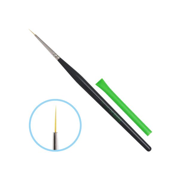 直線、カーブ、どんな線の書込みにもおすすめです。 アート好きには欠かせない主役の1本に！  専用ビニールキャップ付きです。 ●全長/１３０ｍｍ　毛丈/８ｍｍ　毛幅/０．５ｍｍ　厚み/０．５ｍｍ　素材/ナイロン  【内容量・備考】長さ：１３１...