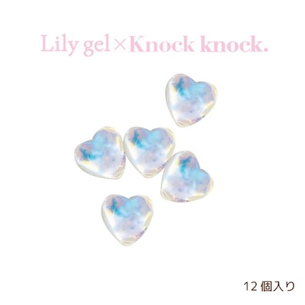 ネイルサロンKnock knock.万里菜先生×リリージェルのコラボ商品Knock knock.の世界観のようなガーリー＆ゆめかわいい、ピンクヴィンテージな可愛いデザインが好きな方におすすめ万里菜先生プロデュースのオーロラハートパーツクリア...