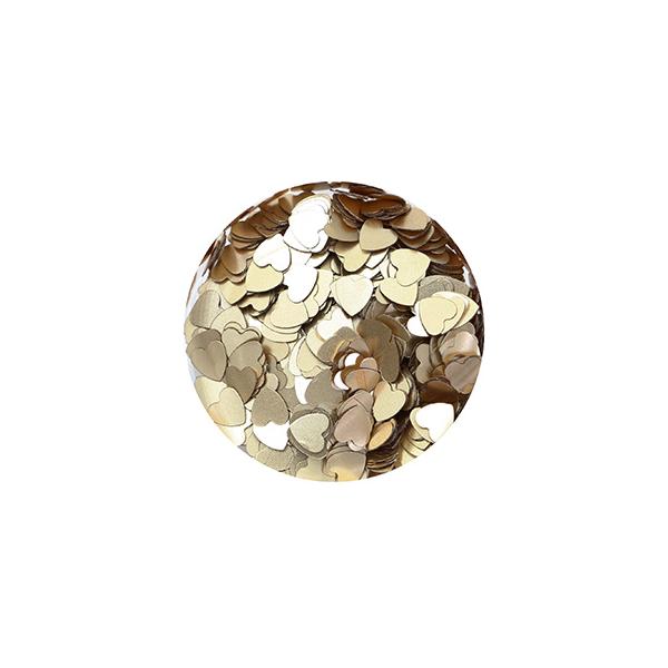 クラッシー ゴールド 3mm3サイズ展開のハート型のホログラムになります。 各色2.5mm、3mm、4mmのサイズ展開となります。 お好みでお好きなカラー、サイズをお使い下さい。※製造ロットによって多少の色味や形状、個体のサイズが異なる場合...