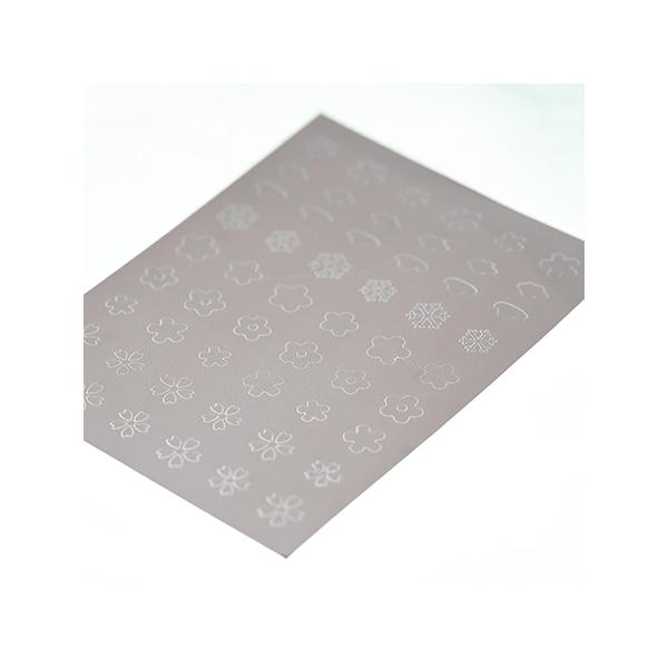 フラワーホッピングジェルやエアブラシをご使用の際に便利なステンシルシールです。＊使用方法＊１．シールを台紙からはがして、お爪の好きなところに軽く貼ります。２．その上からホッピングジェルでポンポンとタップ、もしくはエアブラシを吹きかけます。３...