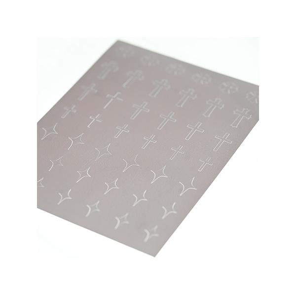 クロス／スターホッピングジェルやエアブラシをご使用の際に便利なステンシルシールです。＊使用方法＊１．シールを台紙からはがして、お爪の好きなところに軽く貼ります。２．その上からホッピングジェルでポンポンとタップ、もしくはエアブラシを吹きかけま...