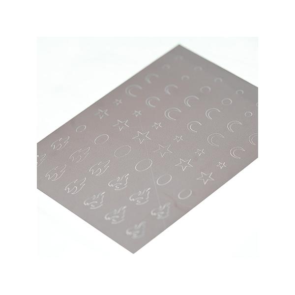 アソートホッピングジェルやエアブラシをご使用の際に便利なステンシルシールです。＊使用方法＊１．シールを台紙からはがして、お爪の好きなところに軽く貼ります。２．その上からホッピングジェルでポンポンとタップ、もしくはエアブラシを吹きかけます。３...