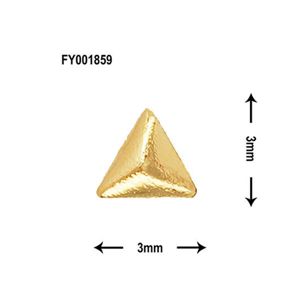 ＦＹ００１８５９小さな三角錐のスタッズ。三角の面がキラッと光ったり影になったり、表情がある使い勝手のいいパーツです。２０Ｐ背面カーブなし縦３ｍｍ×横３ｍｍ