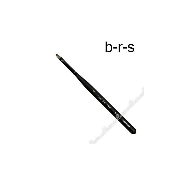 肌触りが良く、上品なマットブラック軸がスタイリッシュなジェル筆。　なめらかでまとまりの良い筆先で思い通りのブラシワークが可能です。　先端が丸いオーバルはキューティクルエリアも塗りやすいです。　●素材/PBT（ポリブチレンテレフタレート）、毛...