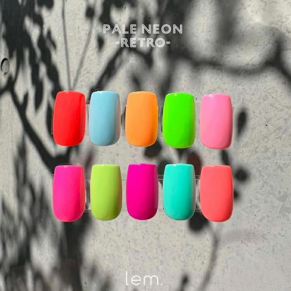 ｌｅｍ．　Ｐａｌｅ　ｎｅｏｎ　−Ｒｅｔｒｏ−レトロと現代の融合！万能カラーで夏無限のデザイン鮮やかで柔らかいネオンカラーがどこか懐かしい。レトロな雰囲気の中に新しさもｍｉｘしたＰａｌｅ　ｎｅｏｎ　−Ｒｅｔｒｏ−シリーズです。フレンチラインや...