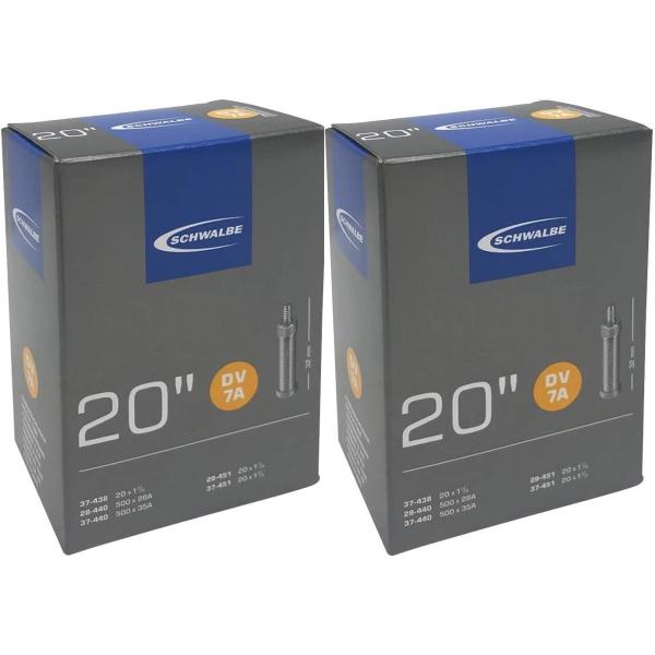 SCHWALBE シュワルベ チューブ 20X1-3/8(451), 20X1-1/8(451)バルブ長：英式 32mmブチルゴム※２個セットでの販売になります。発送サイズの都合上、パッケージを外して送付することがございます。パッケージは同...