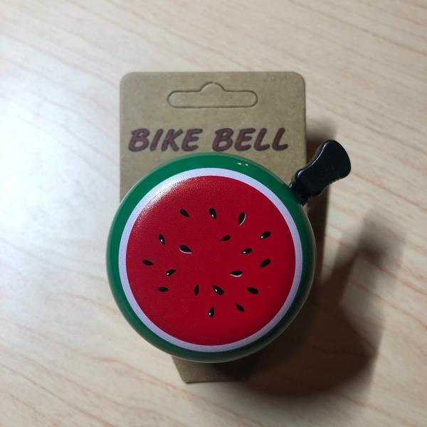 自転車用ベル　スイカ　ダイナミックでキュートなスイカが目を引くベル一般車/スポーツバイクハンドル対応径 22.2mm